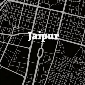 Jaipur Map Print Jaipur Map Poster Jaipur India Wall Art | Etsy