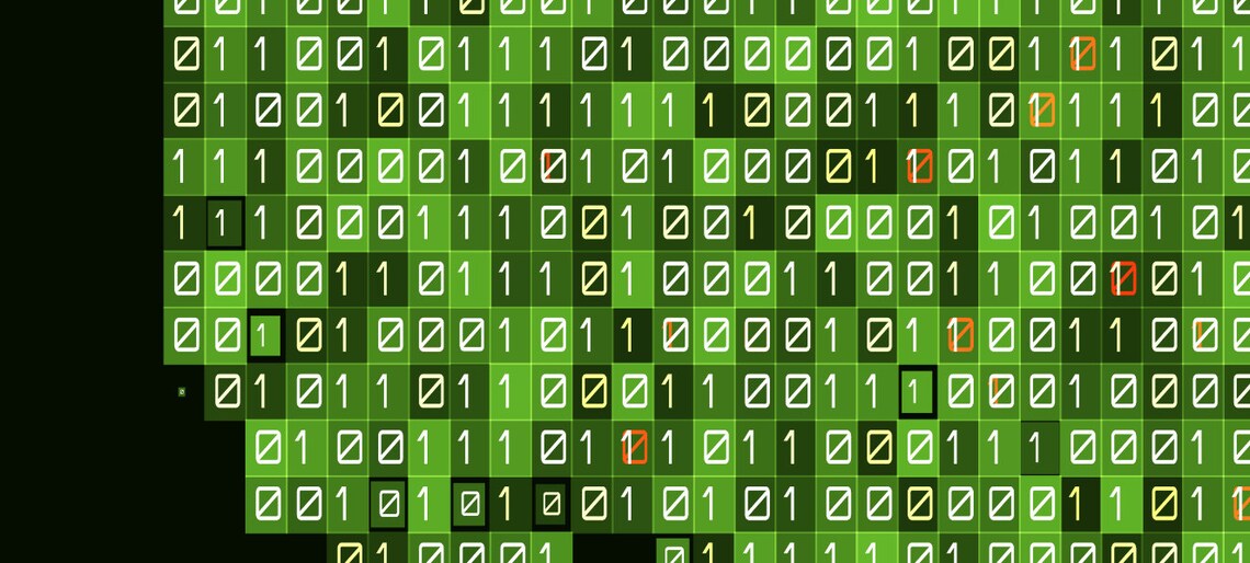 Binary Digits World Map Print Map of the World Poster World Map Wall ...