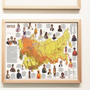 Russia Map Print Russia Map Poster the Soviet Union Map Wall Art ...