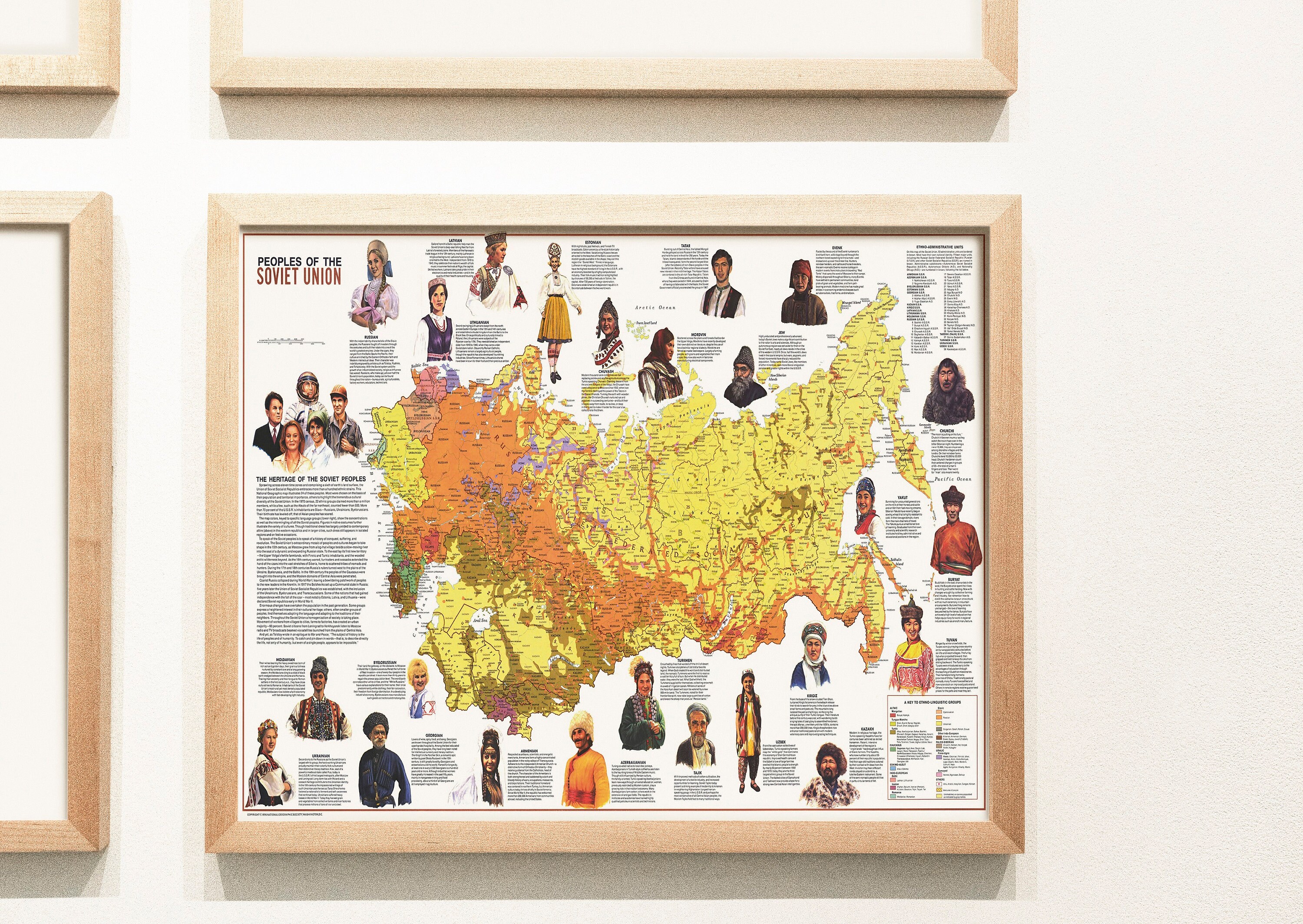 Russia Map Print Russia Map Poster the Soviet Union Map Wall Art ...