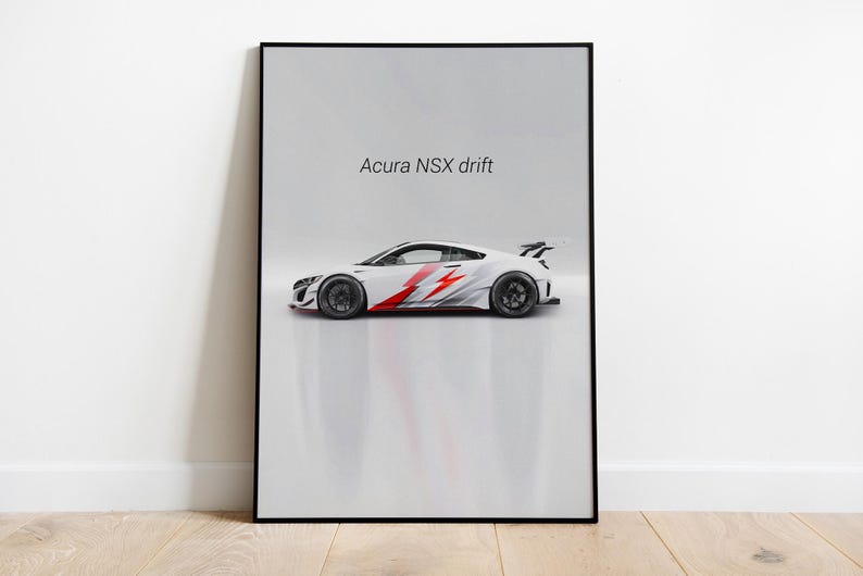 Acura NSX Drift Car Poster: Supercar Wall Art (digital File) - Etsy