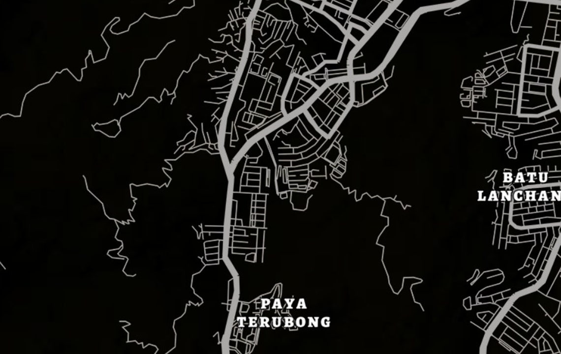 Penang Island Map Print Penang Island Map Poster Penang Island Malaysia ...