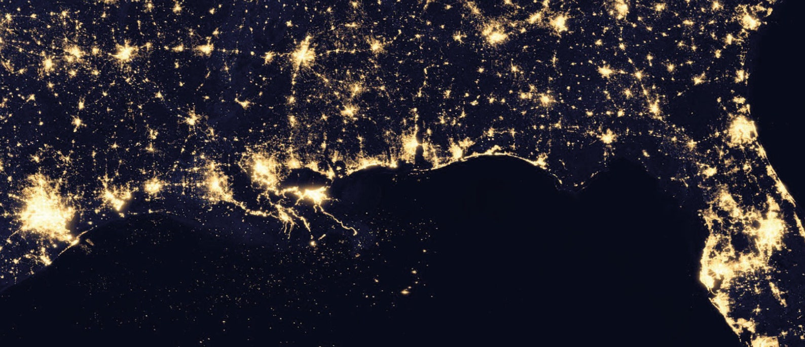 USA Map by Night Print United States Map Poster America Map Wall Art US ...