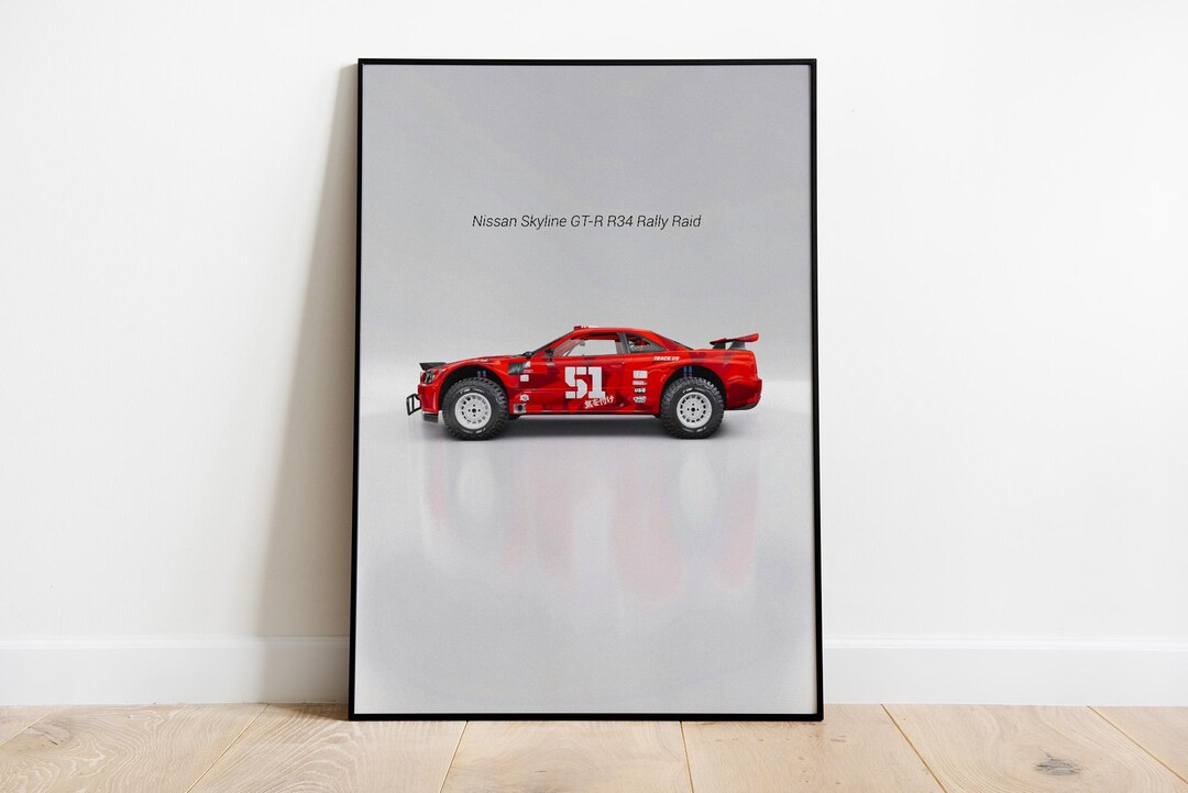 Nissan Skyline GT-R R34 Rally Raid Car Poster (digital File) - Etsy