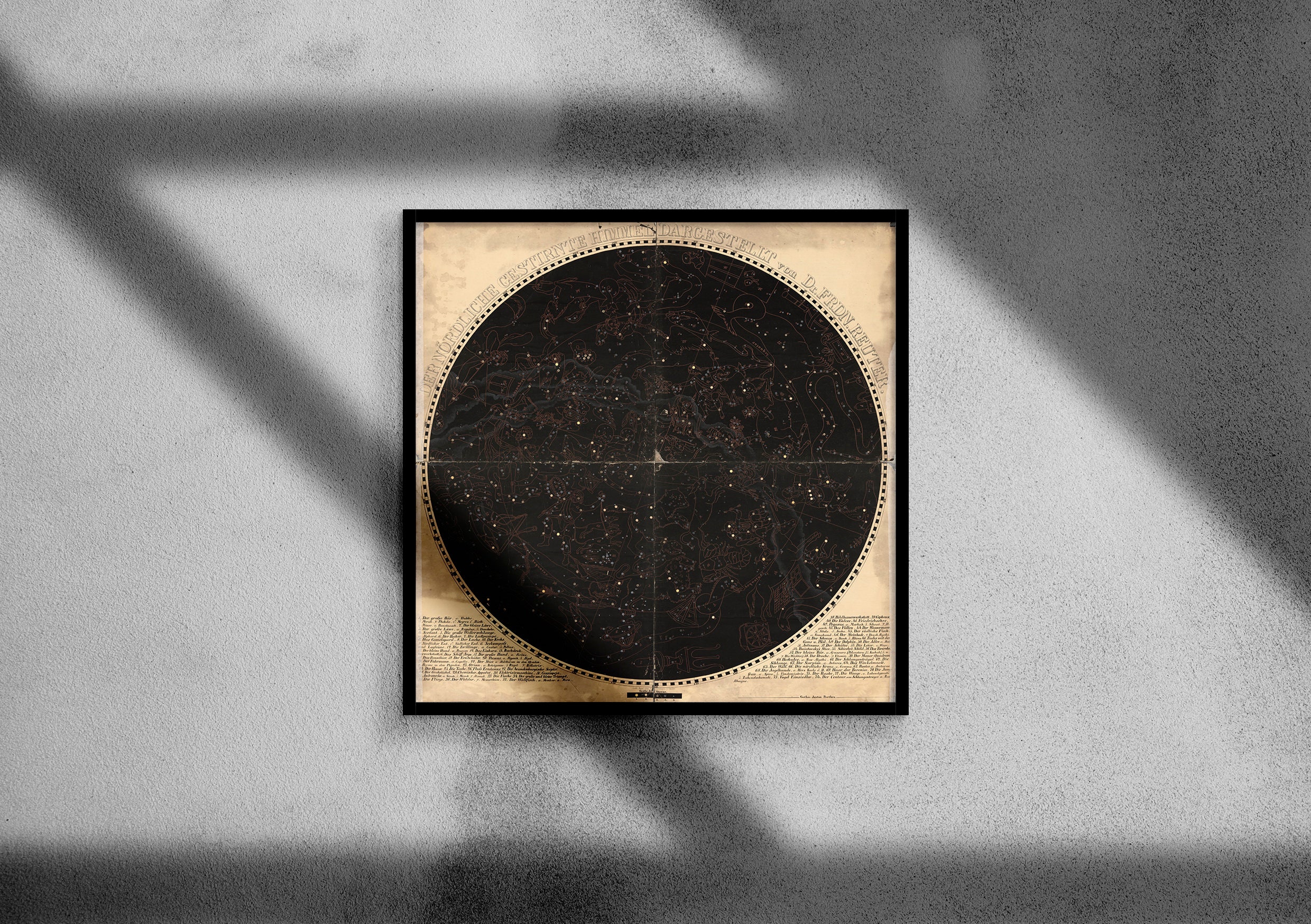 Constellations Map of the Northern Star 1850 Vintage Constellations Map ...