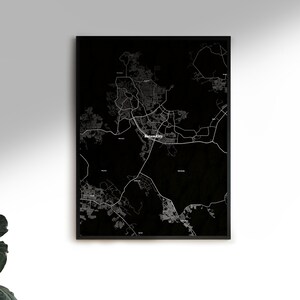 Batam Map Print Batam Map Poster Batam Indonesia Wall Art Batam ...