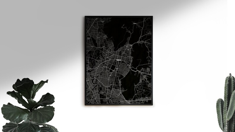 Jaipur Map Print Jaipur Map Poster Jaipur India Wall Art | Etsy