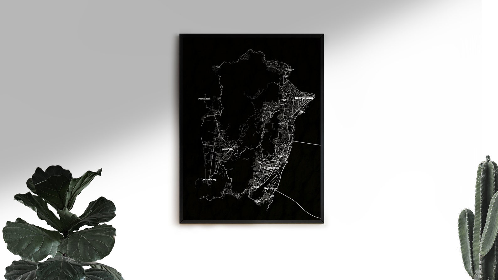 Penang Island Map Print Penang Island Map Poster Penang Island Malaysia ...