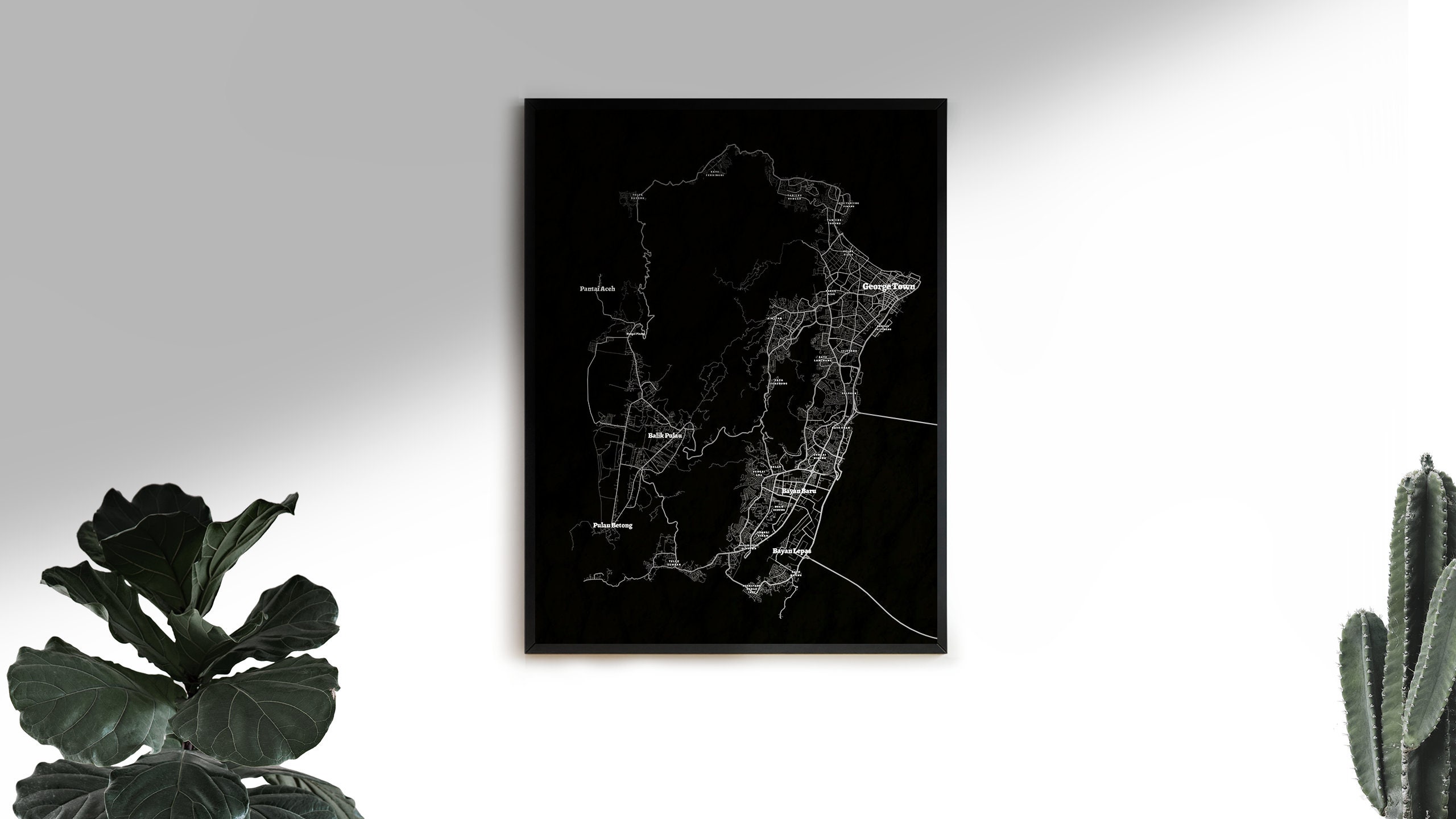 Penang Island Map Print Penang Island Map Poster Penang Island Malaysia ...