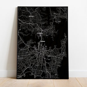 Sydney Map Print Sydney Map Poster Sydney Australia Wall | Etsy
