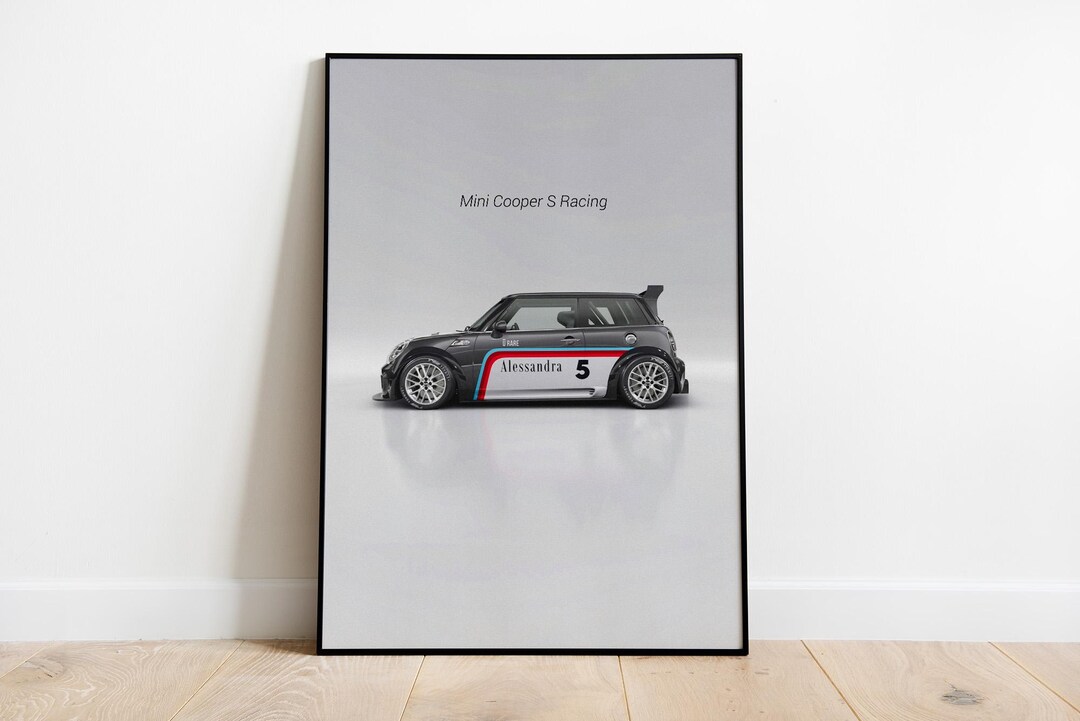 Mini Cooper S Racing Car Poster, Digital File, Supercar Wall Art ...