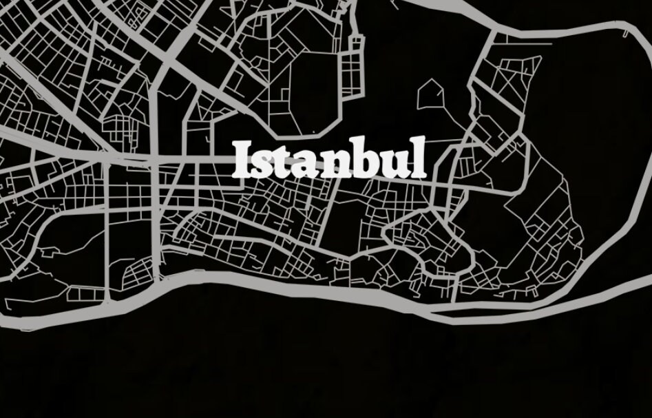 Istanbul Map Print Istanbul Map Poster Istanbul Turkey Wall Art ...