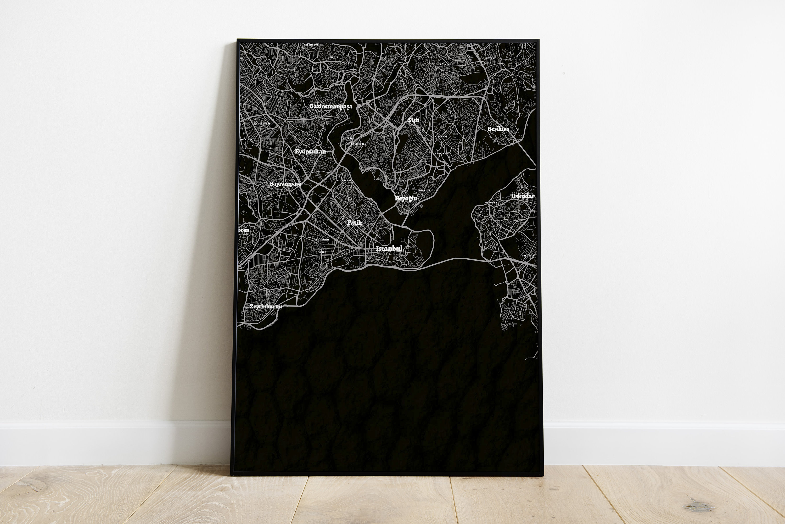 Istanbul Map Print Istanbul Map Poster Istanbul Turkey Wall Art ...