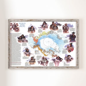 Arctic Map Print the Arctic Map Poster North Pole Print North Pole ...