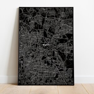 Bangalore Map Print Bangalore Map Poster Bangalore India | Etsy
