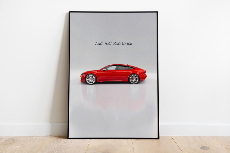 Audi RS7 Sportback Car Poster: Supercar Wall Art (digital File) - Etsy