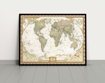 World Map of Seasonal Zones & Areas - Etsy