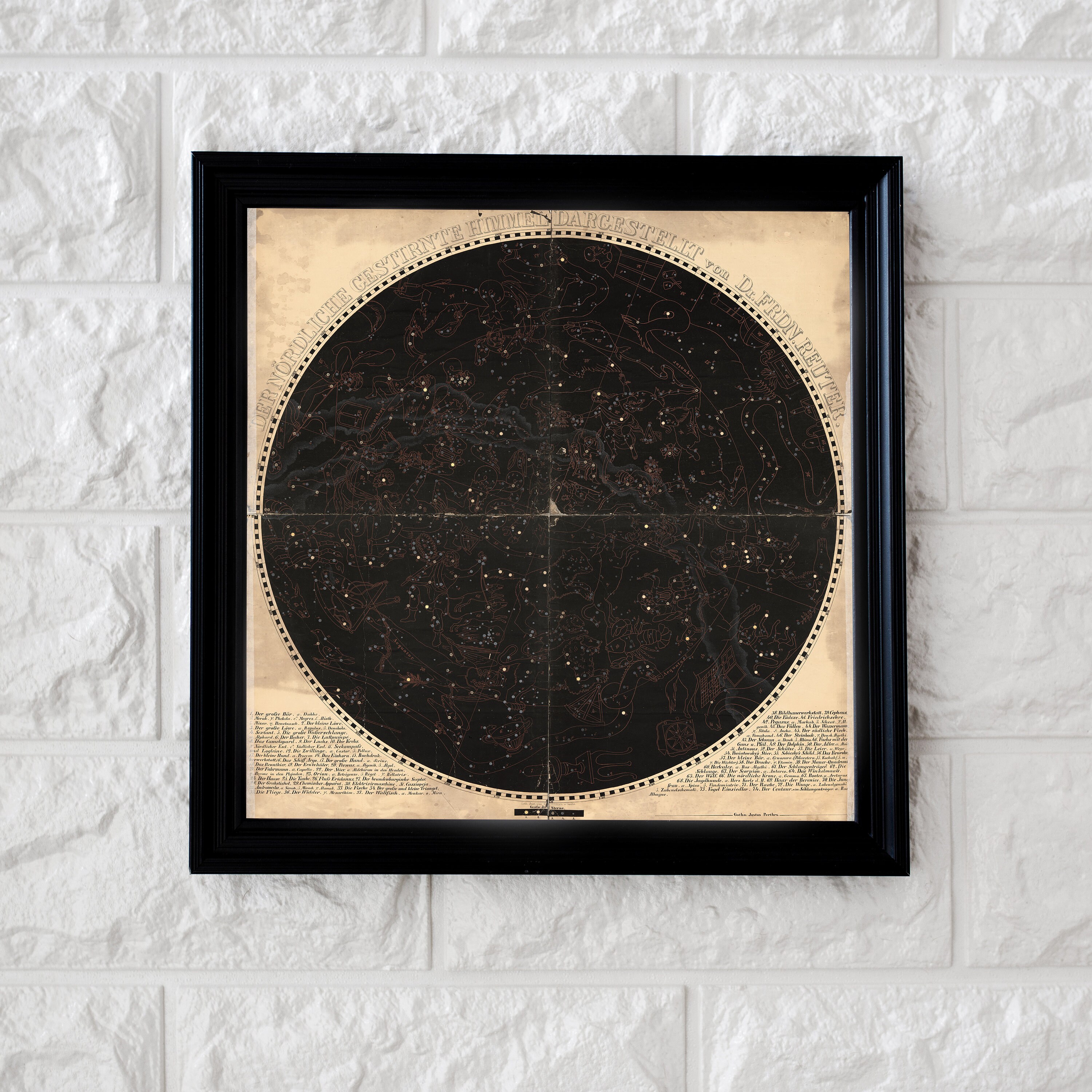Constellations Map of the Northern Star 1850 Vintage Constellations Map ...