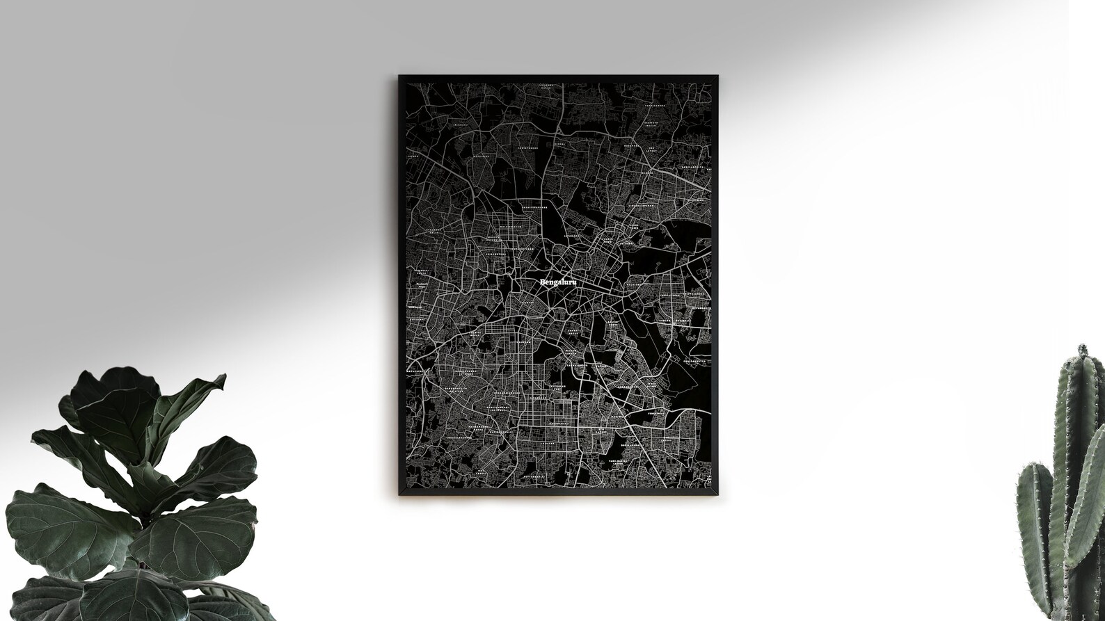 Bangalore Map Print, Bangalore Map Poster, Bangalore India Wall Art ...