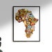 Africa Map Print African Map Poster Map of Africa Wall Art Africa Home ...