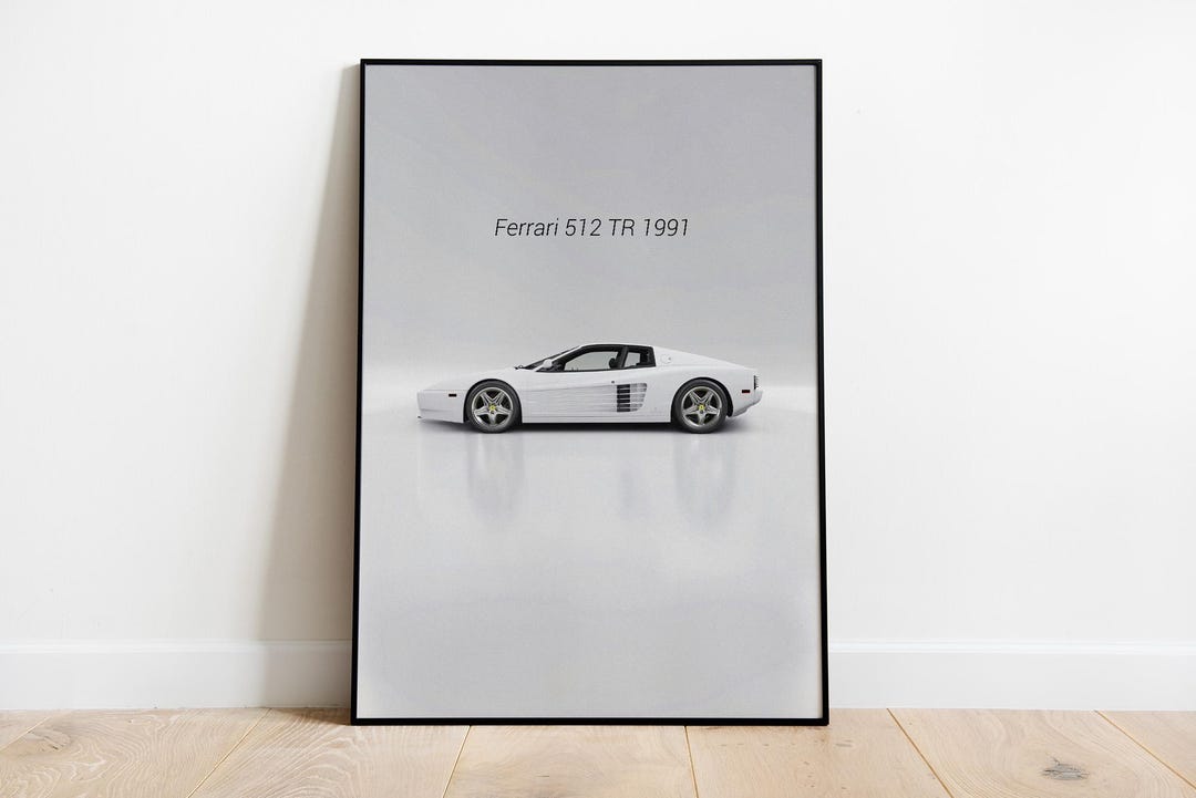 Ferrari 512 TR 1991 Car Poster, Digital File, Supercar Wall Art ...