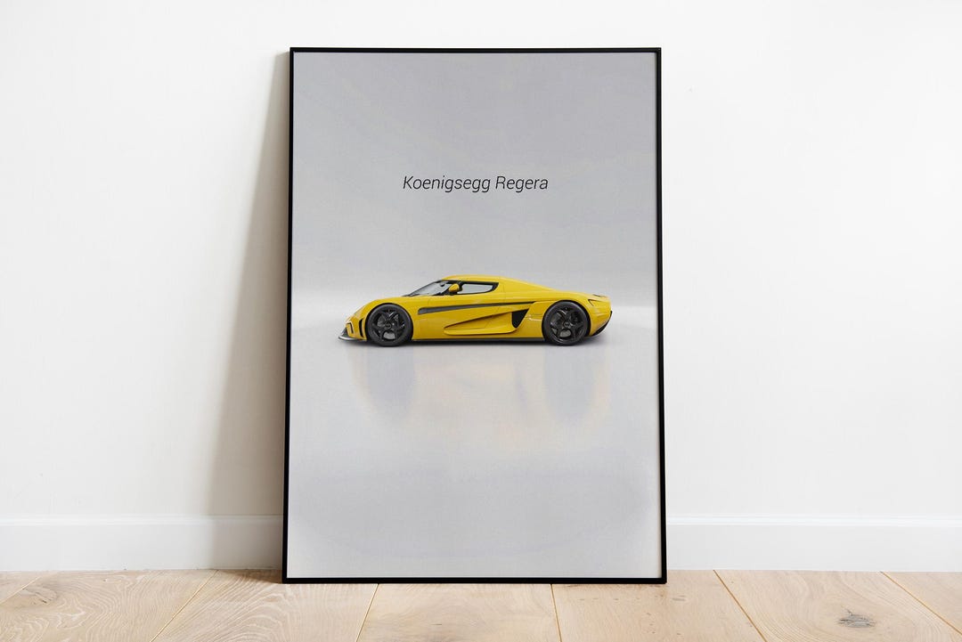 Koenigsegg Regera Car Poster, Digital File, Supercar Wall Art , Sports ...
