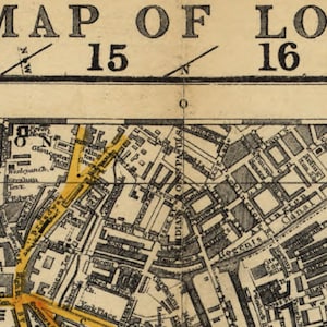 Vintage London Map 1860 Print Antique London Map Poster - Etsy
