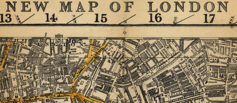 Vintage London Map 1860 Print Antique London Map Poster - Etsy