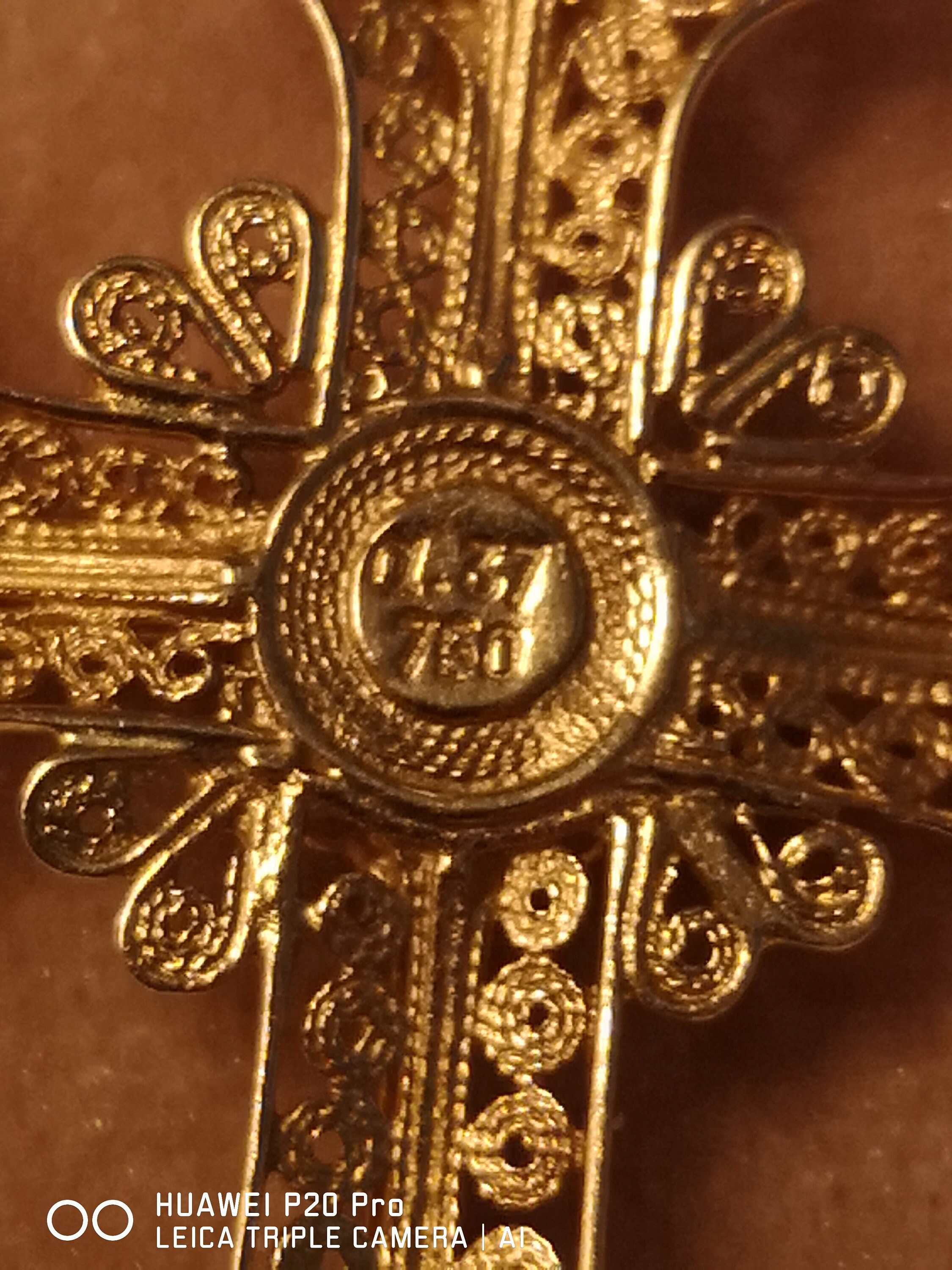 18 Karat Pure Gold CROSS Pendant, Unique Piece, Gorgeous - Etsy
