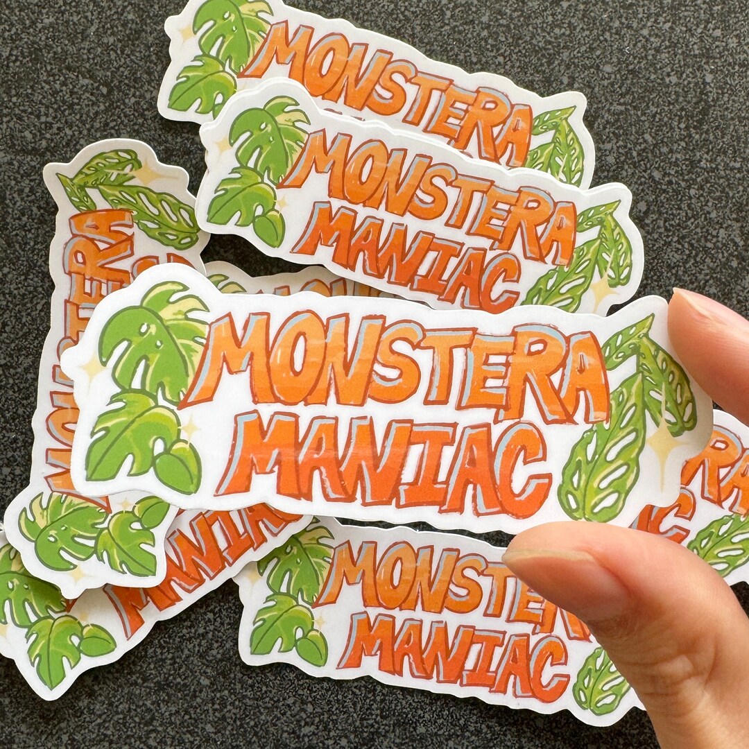 Monstera Maniac Sticker 3.5” - Etsy