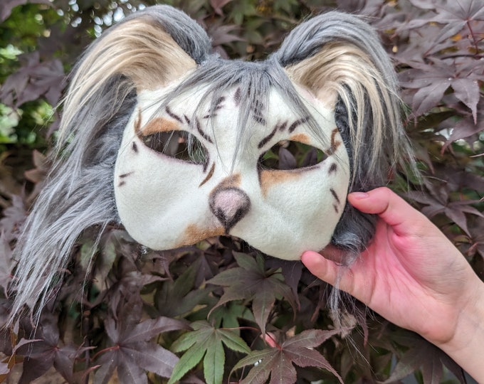 Handmade Felted Snowy Norwegian Forest Cat Mask - Etsy