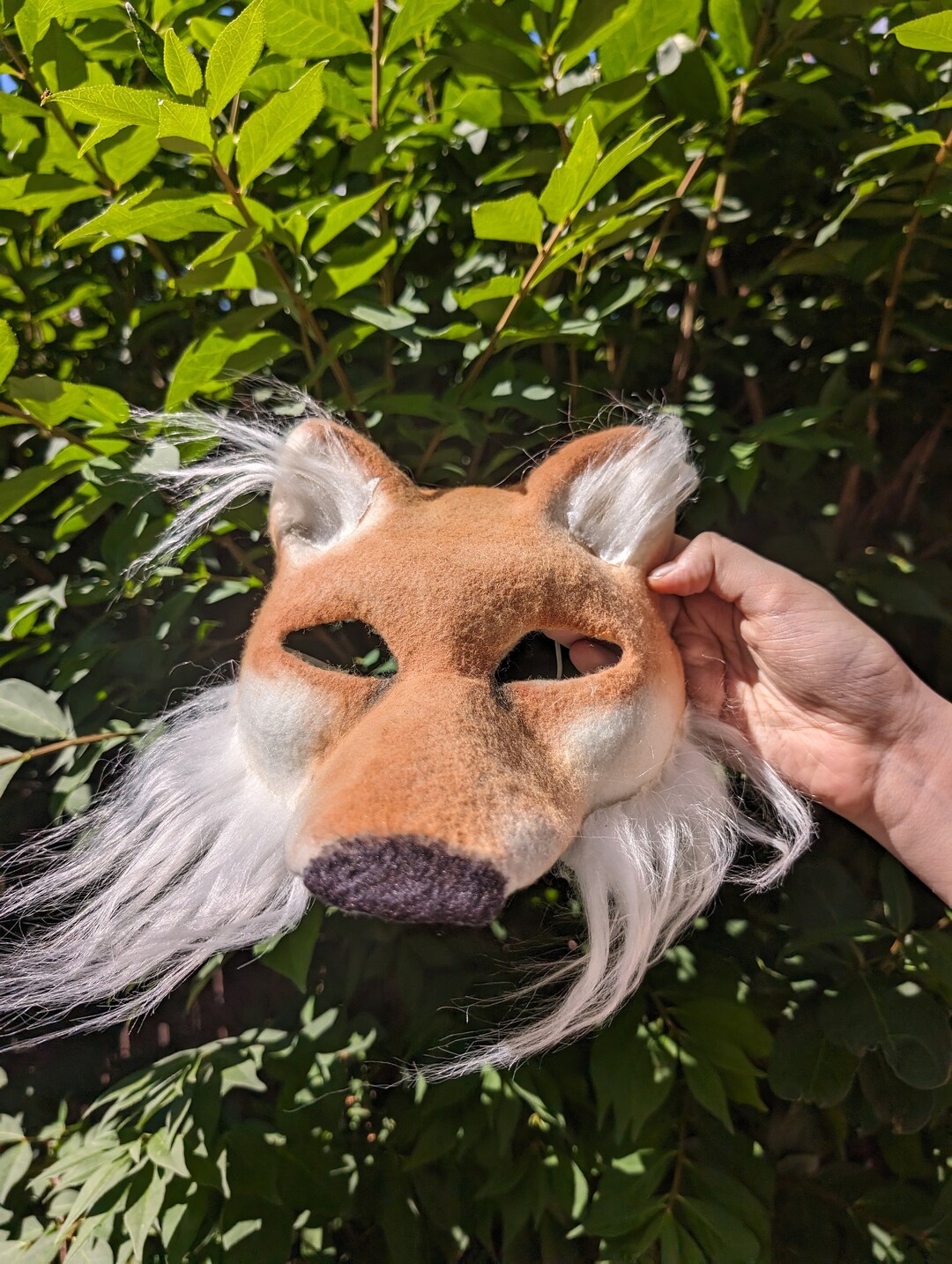 Handmade Felted Red Fox Therian Mask - Etsy