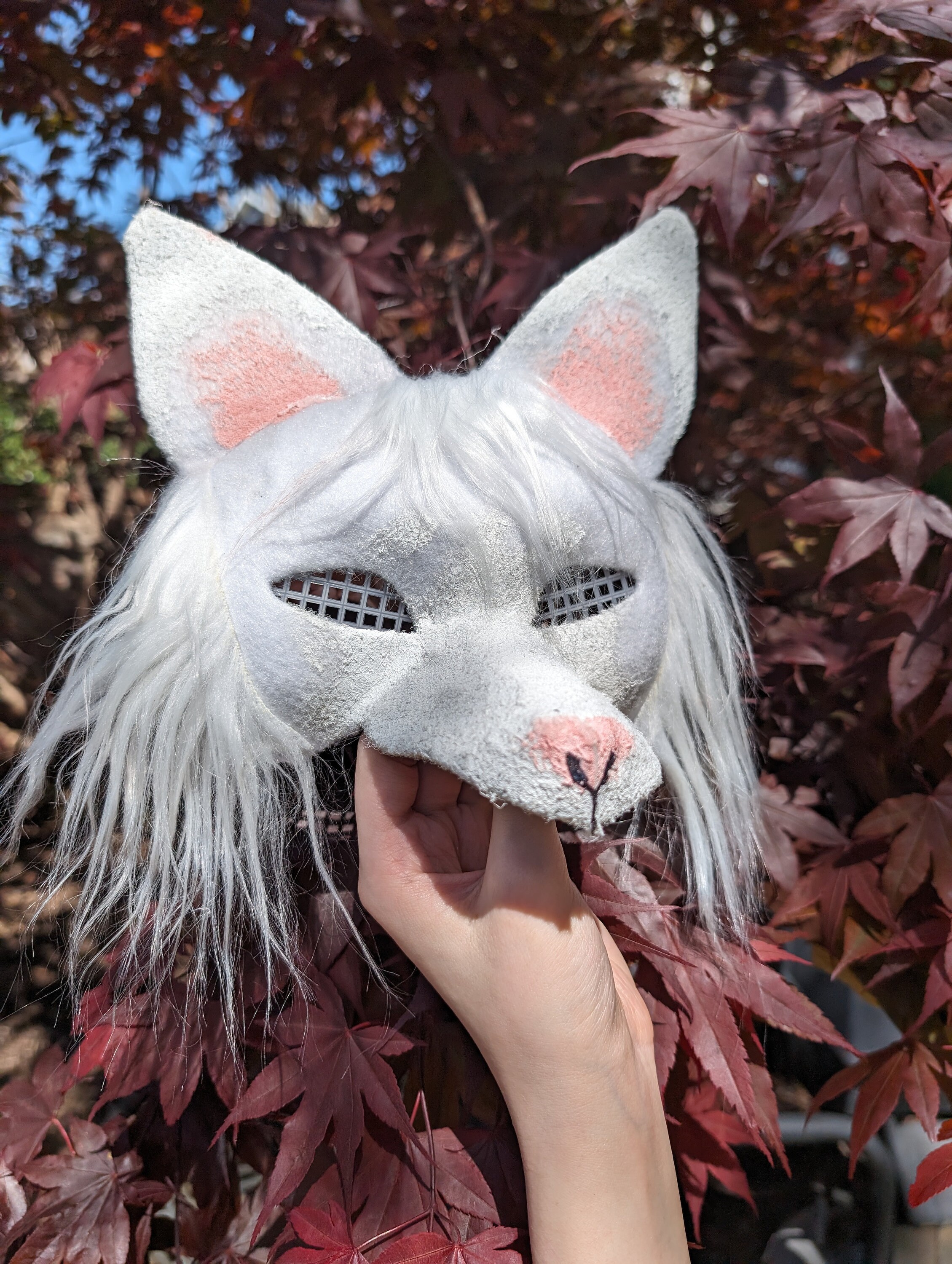 DISCOUNTED Handmade Felted Arctic Fennec Fox Therian Mask - Etsy Australia