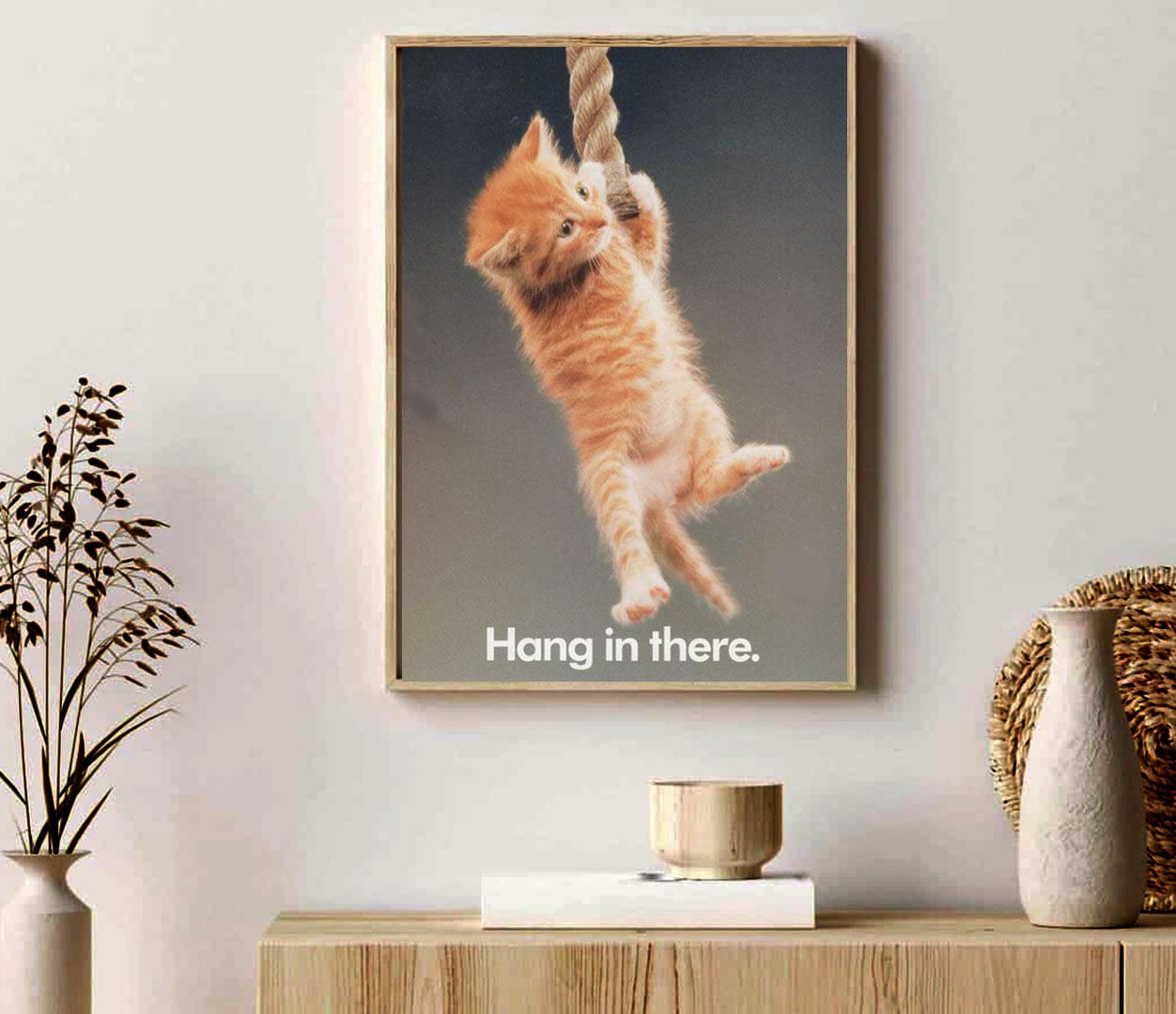 Hang in There Kitten Poster The Office Wall Art Cute Office | Etsy