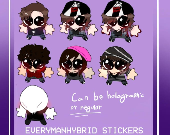 Everymanhybrid/emh Holographic/regular Stickers 1.5 Inches !! READ ...