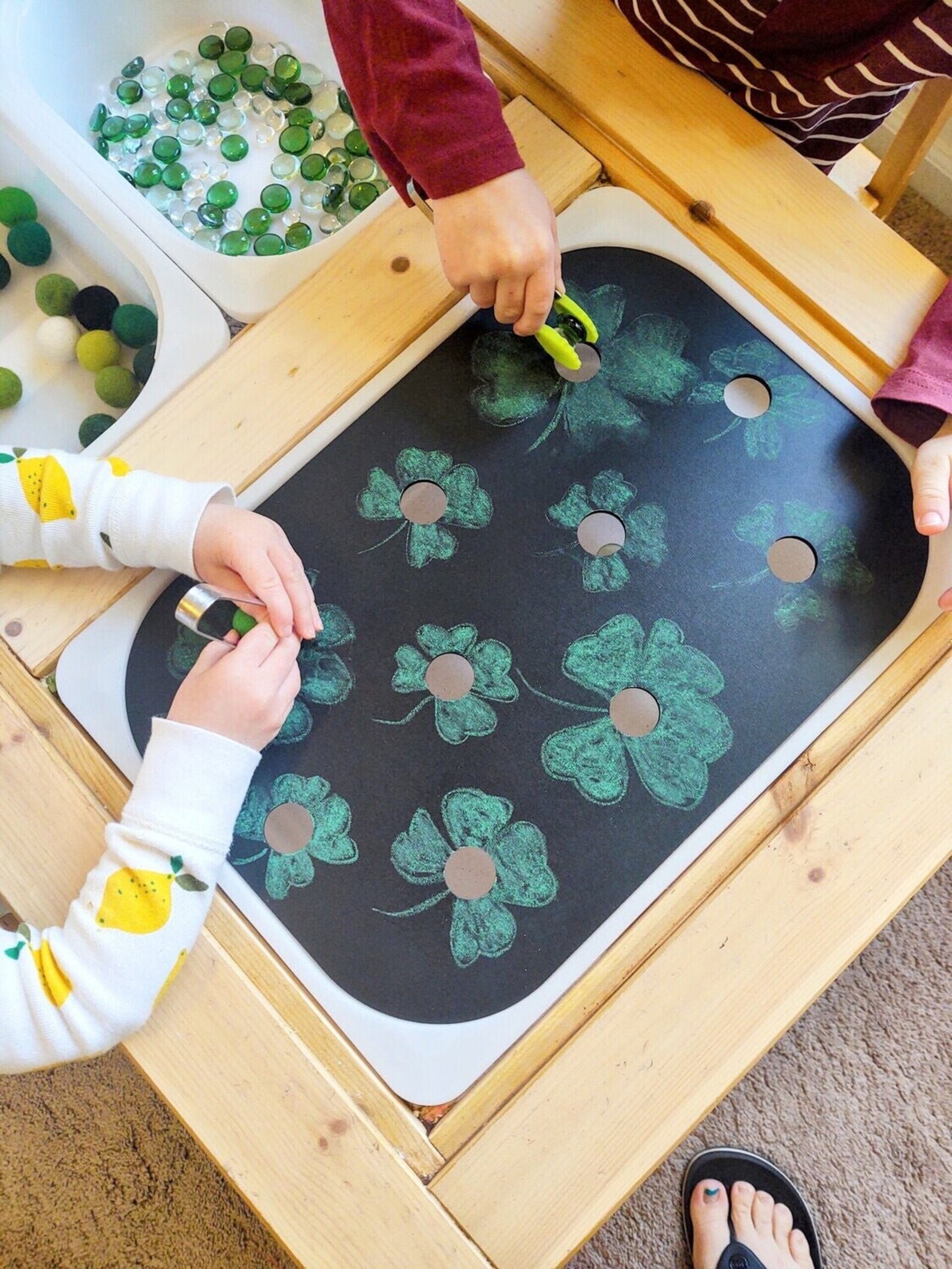 10 Hole Insert Large Trofast Bin of Flisat Table for Montessori Waldorf ...
