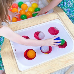Acrylic Ball Pit Sort Large Trofast Bin of Flisat Table for Montessori ...