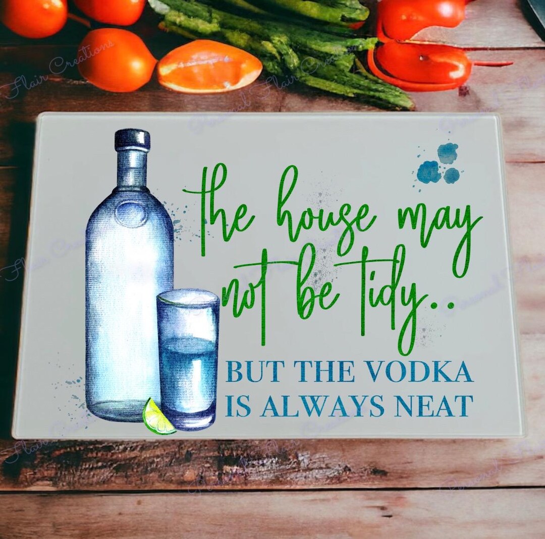 Alcohol Design Glass Chopping Boards, Worktop Savers - Etsy