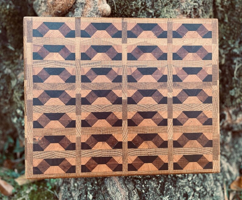 End Grain 3D Cutting Board - Maple, Walnut, Cherry, White Oak - Etsy