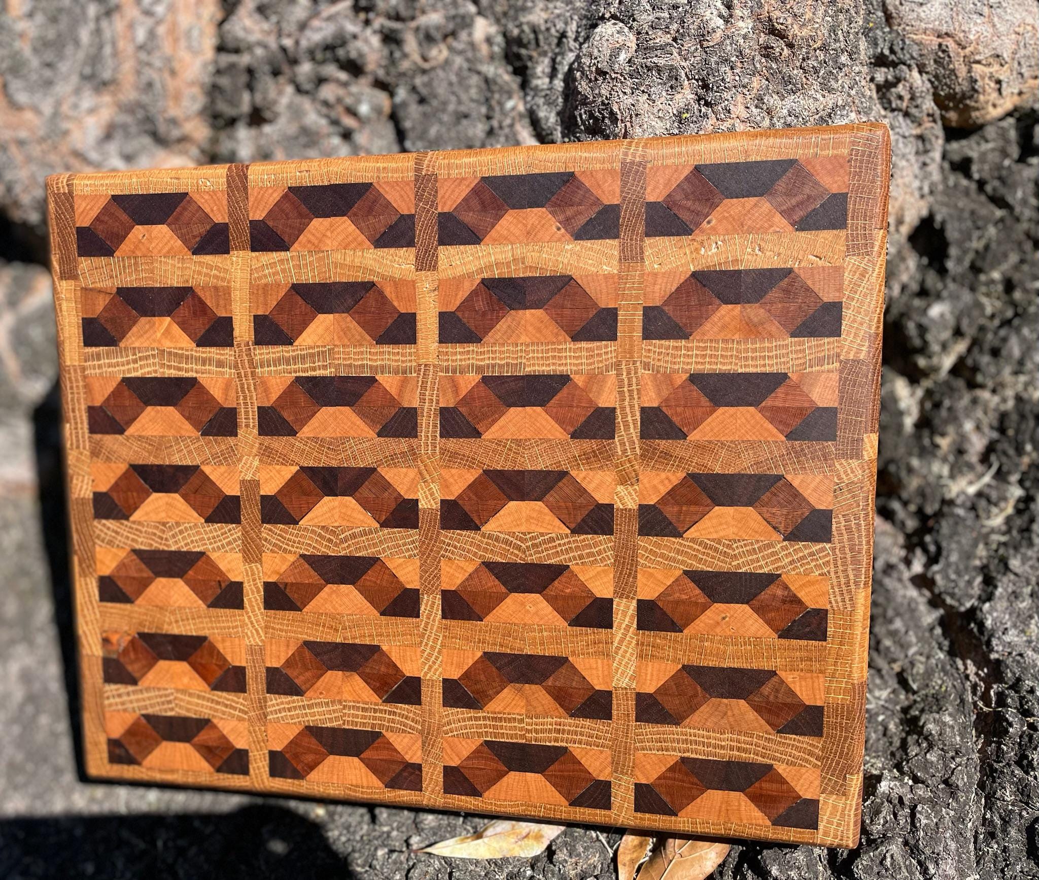End Grain 3D Cutting Board - Maple, Walnut, Cherry, White Oak - Etsy