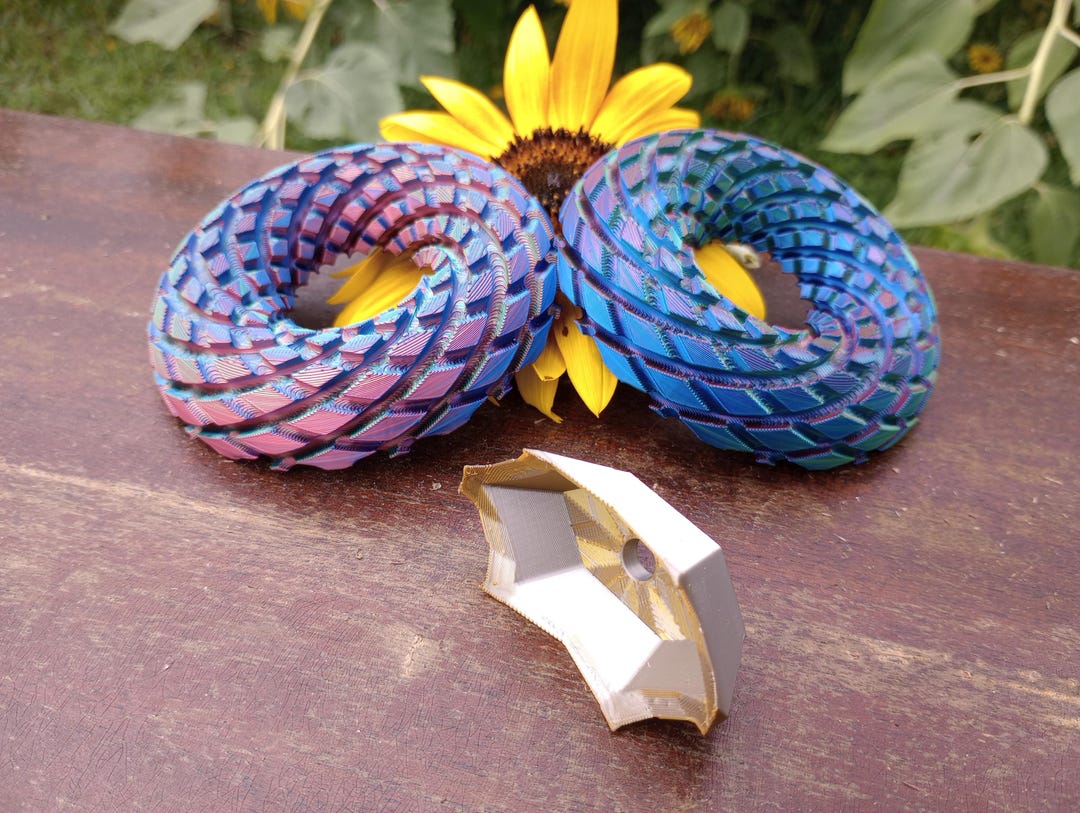 100mm 3D Print Rodin Torus Coil With Cap EMF Zero Point Energy Healing ...