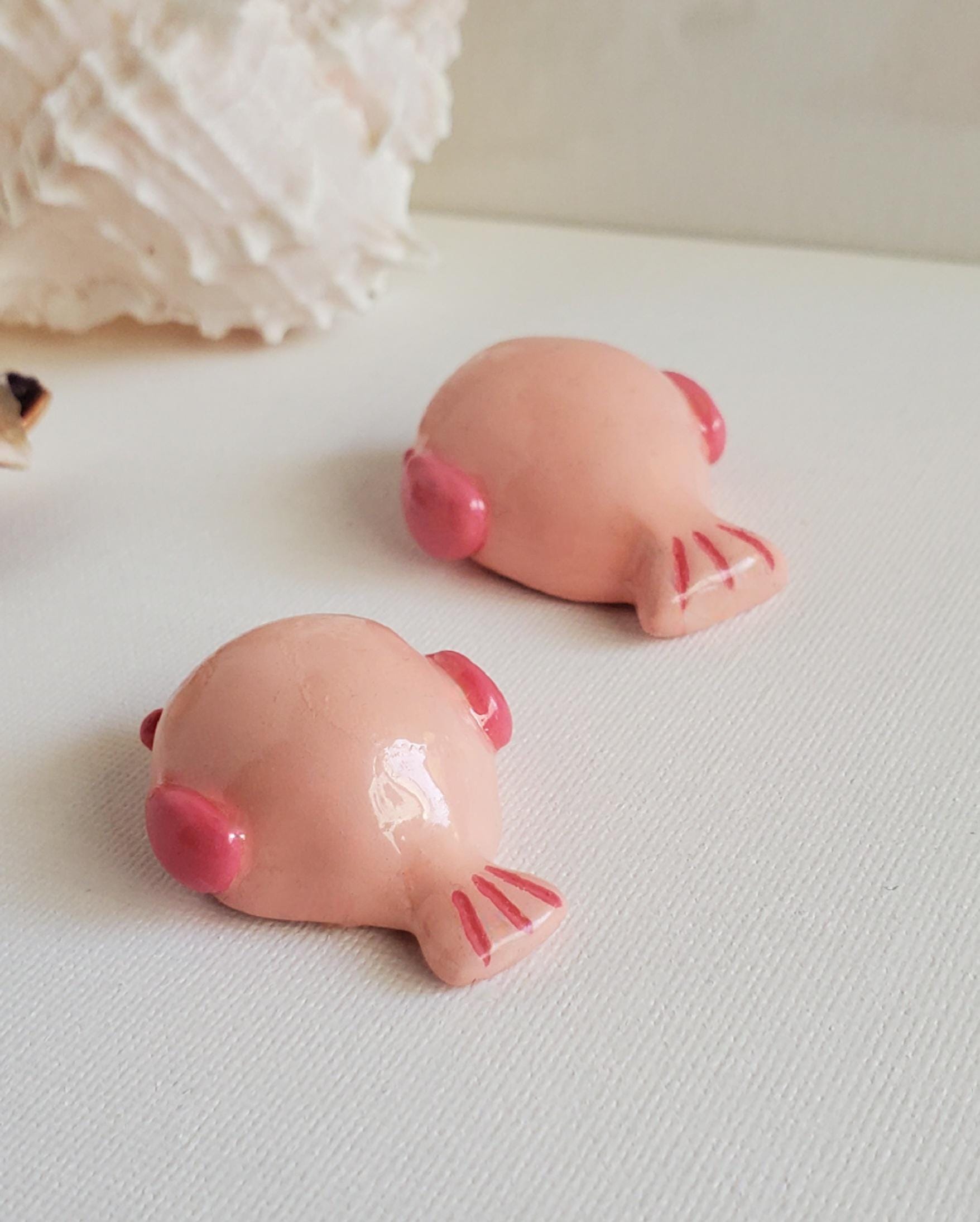 Blob Fish Charm | Desk Figurine, Handmade, Marine Animal - Etsy