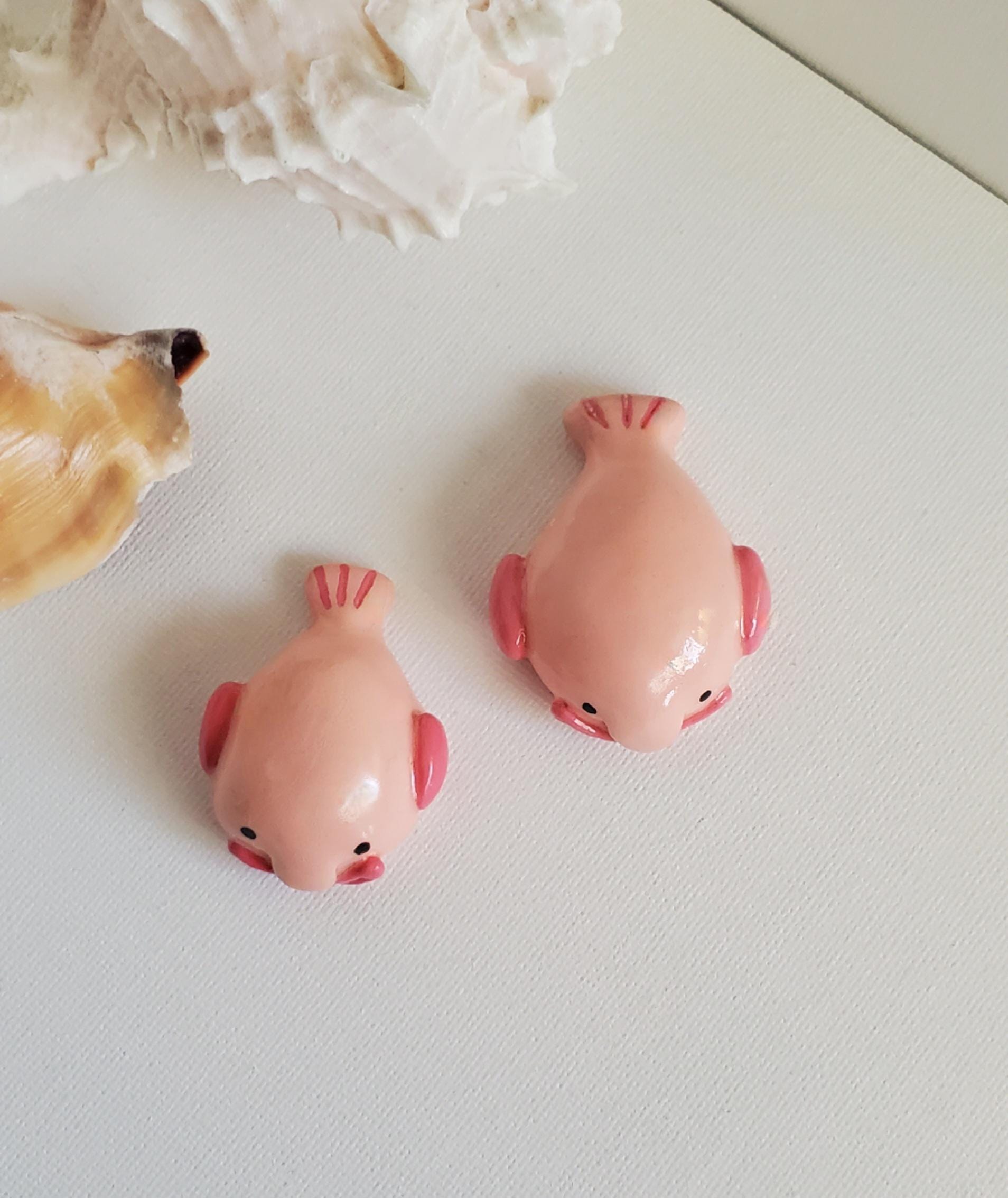 Blob Fish Charm | Desk Figurine, Handmade, Marine Animal - Etsy