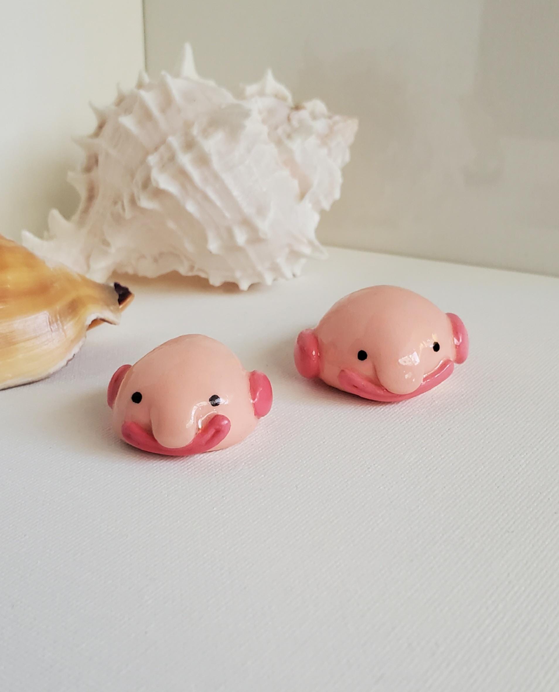 Blob Fish Charm | Desk Figurine, Handmade, Marine Animal - Etsy