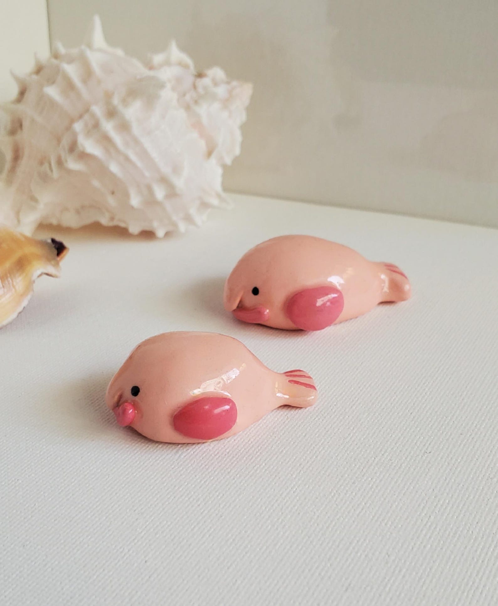 Blob Fish Charm | Desk Figurine, Handmade, Marine Animal - Etsy