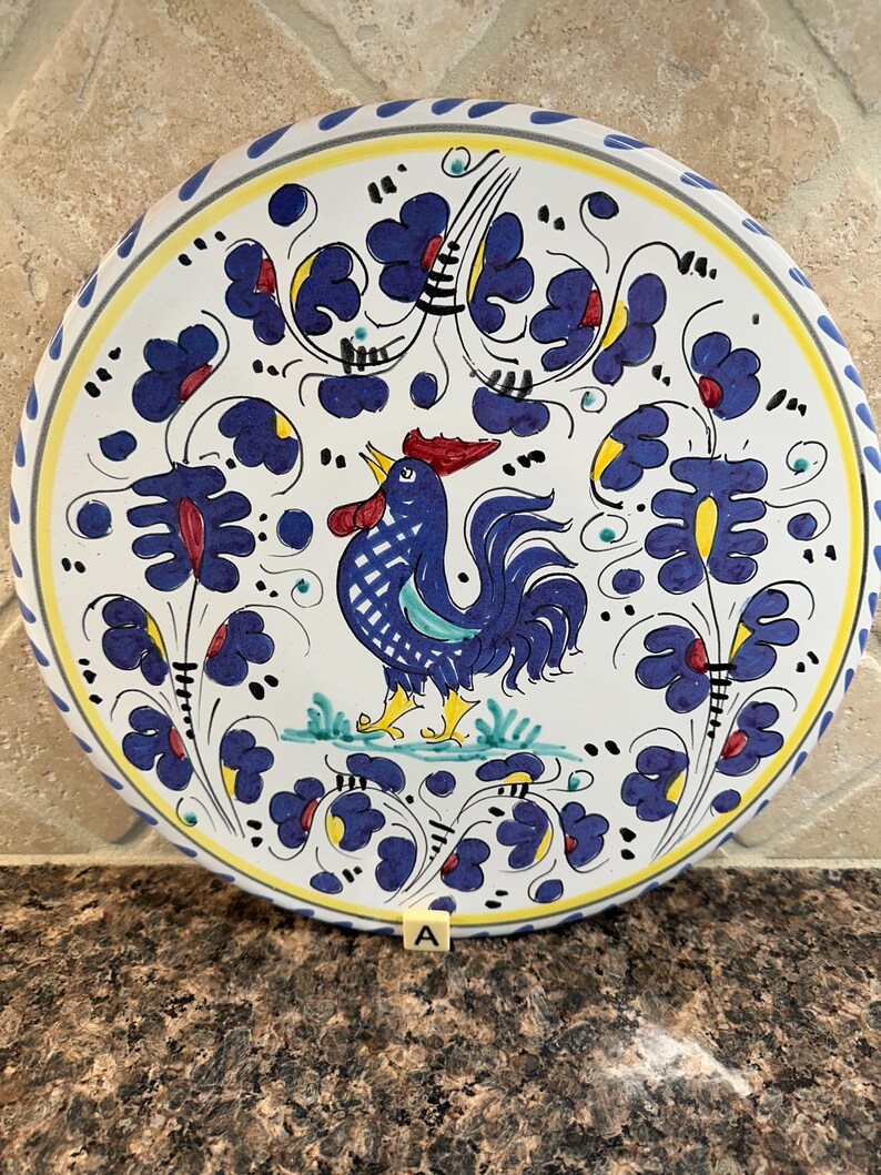 Vintage Deruta Rooster Serving Dish: Italian Dip A Mano Platter or ...