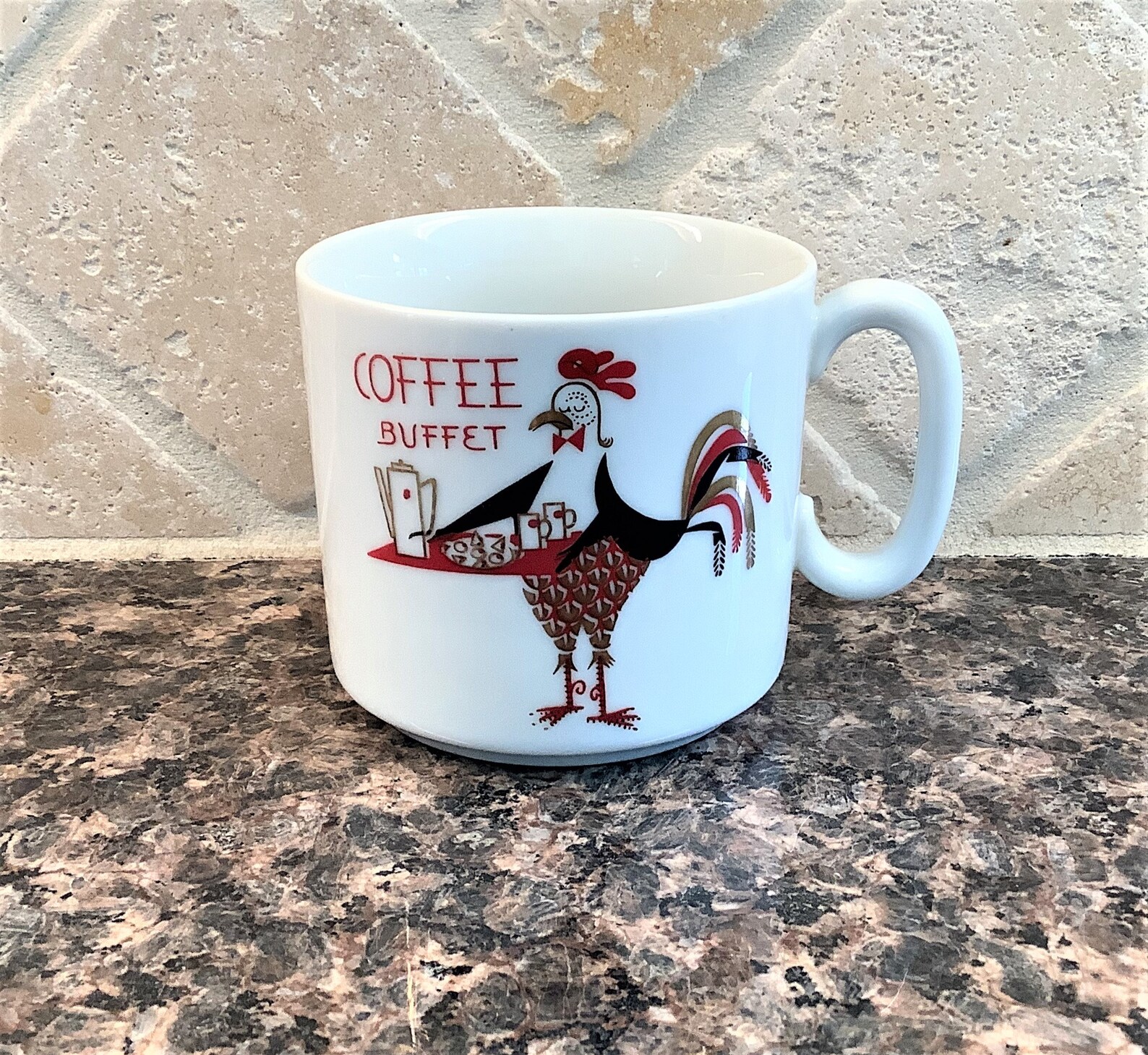 Vintage Coffee Mug/ Vintage Coffee Buffet Mug/ Rooster Mug/ - Etsy