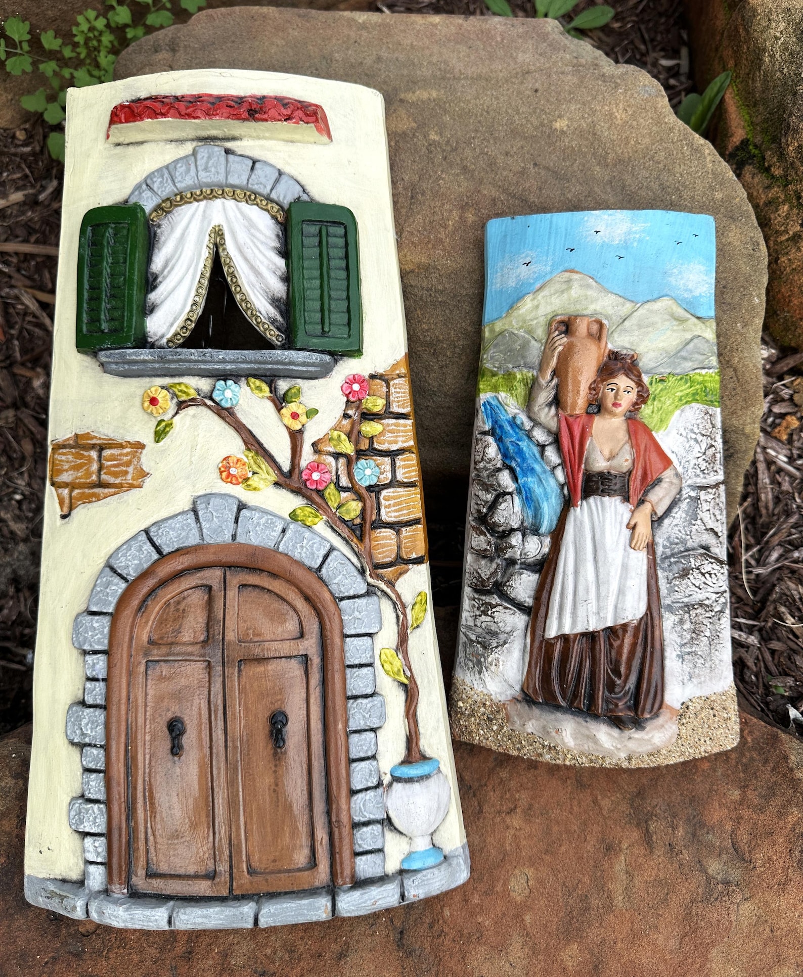 Vintage Beppe Buzzetta Clay Wall Tiles: Italian High Relief Art - Etsy