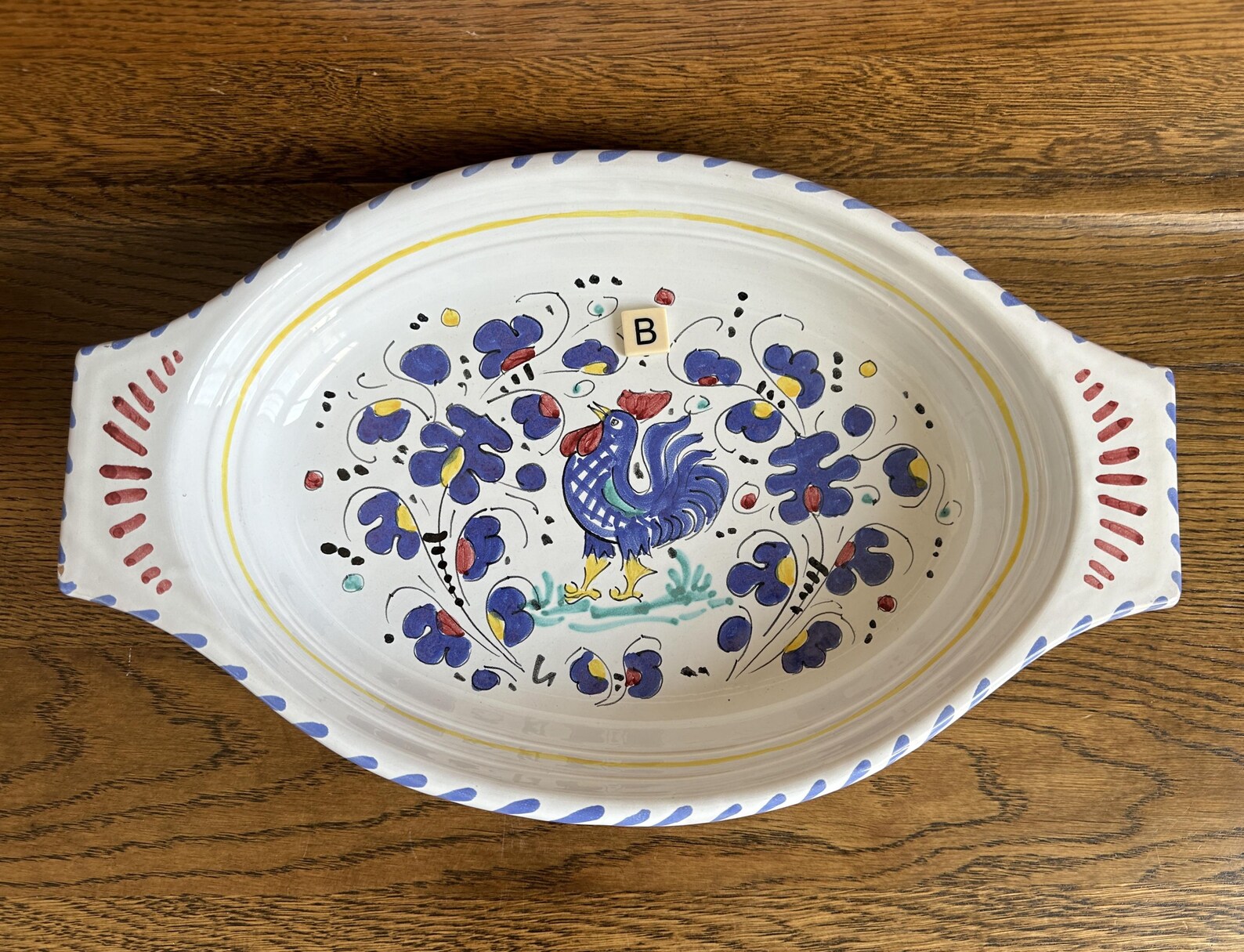 Vintage Deruta Rooster Serving Dish: Italian Dip A Mano Platter or ...
