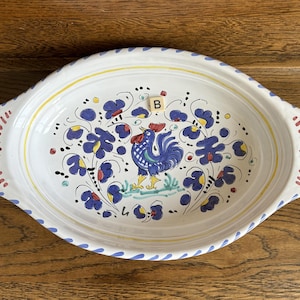 Vintage Deruta Rooster Serving Dish: Italian Dip A Mano Platter or ...